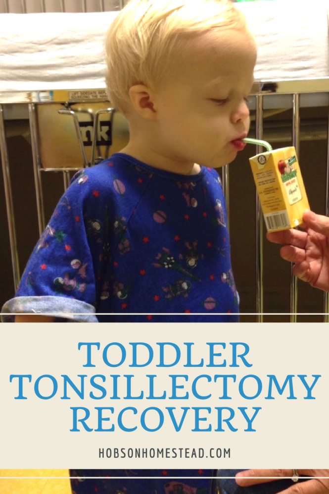 Toddler Tonsillectomy Recovery