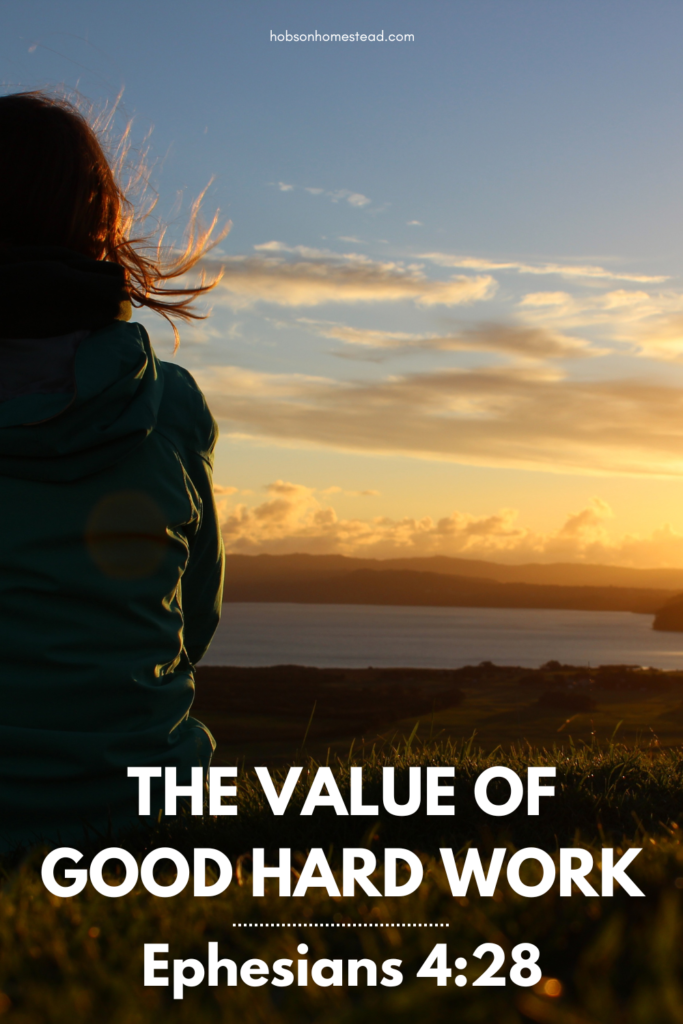 The Value of Good Hard Work - The Hobson Homestead